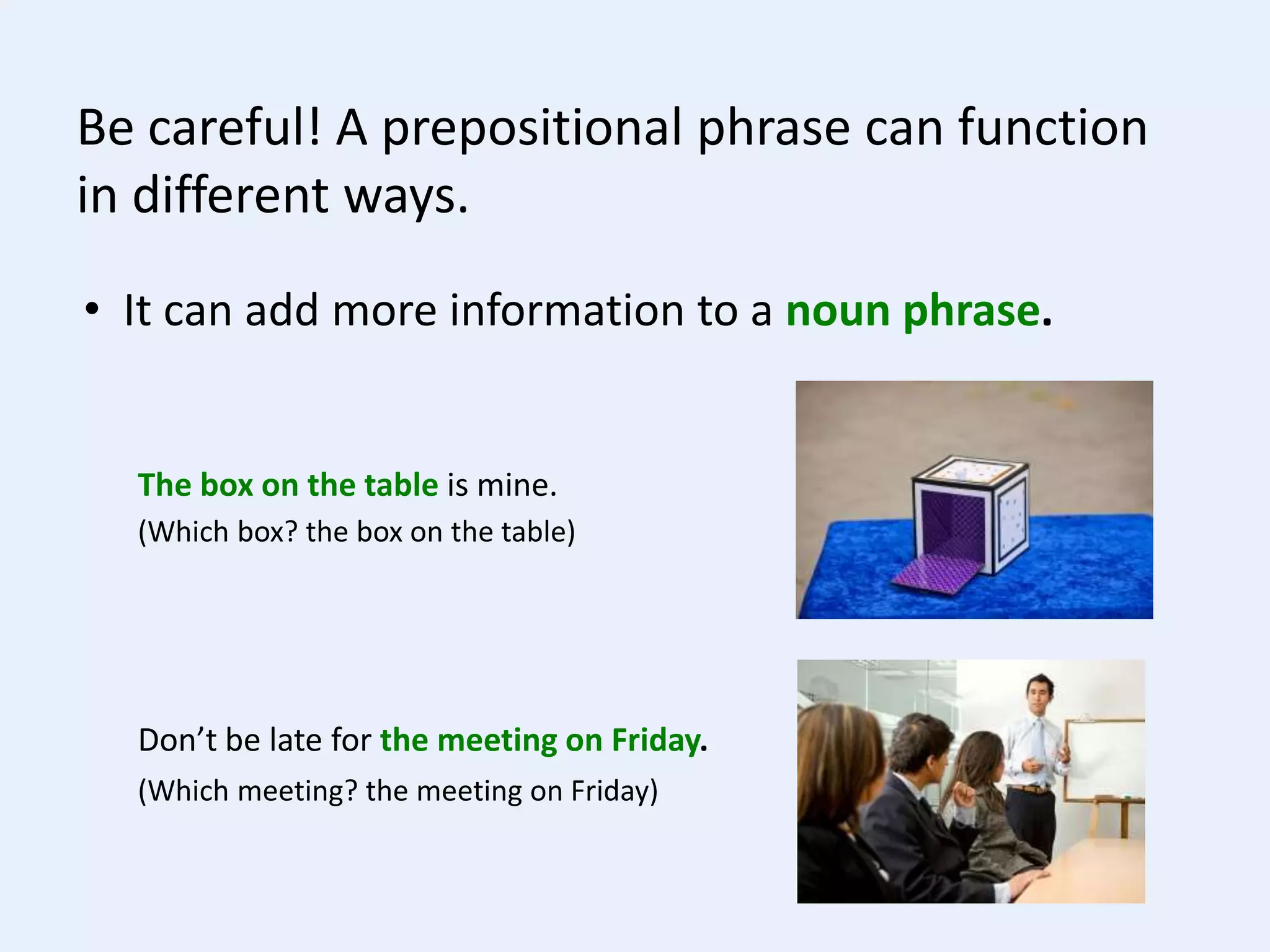 9-6 Prepositional Phrases | PPTX