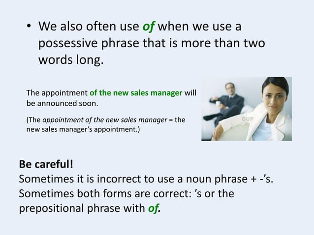 9-7 Using Of to Show Possession | PPTX
