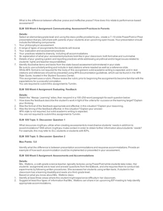 Elm 500 how learning occurs entire course | DOCX