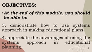 ELM 504 - THE USE OF SYSTEMS ANALYSIS IN EDUCATIONAL PLANNING.pptx