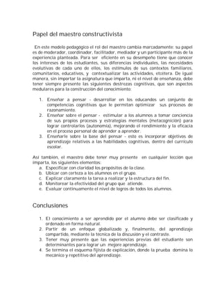 El maestro constructivista | PDF