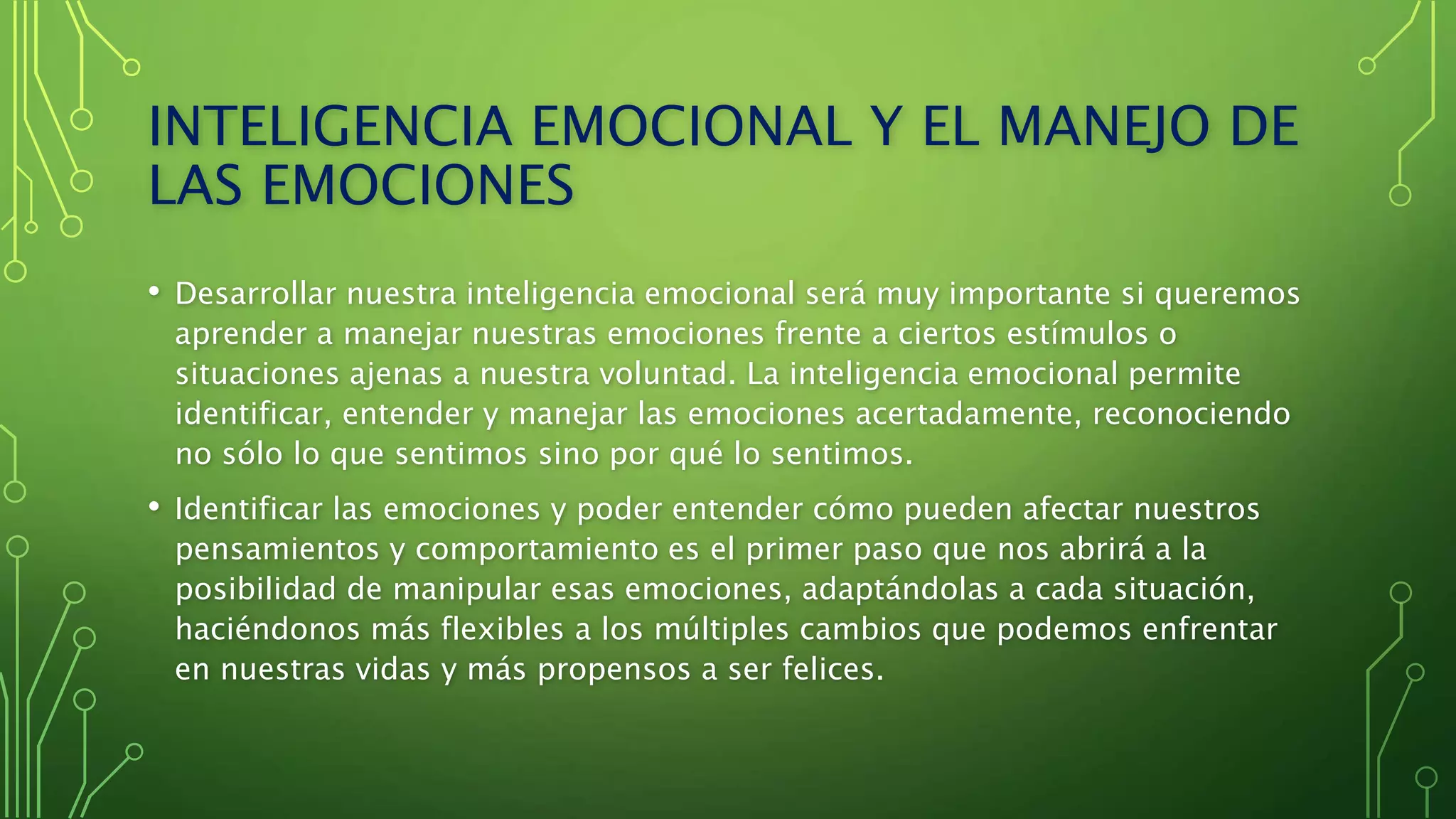 El manejo de las emociones | PPTX | Education