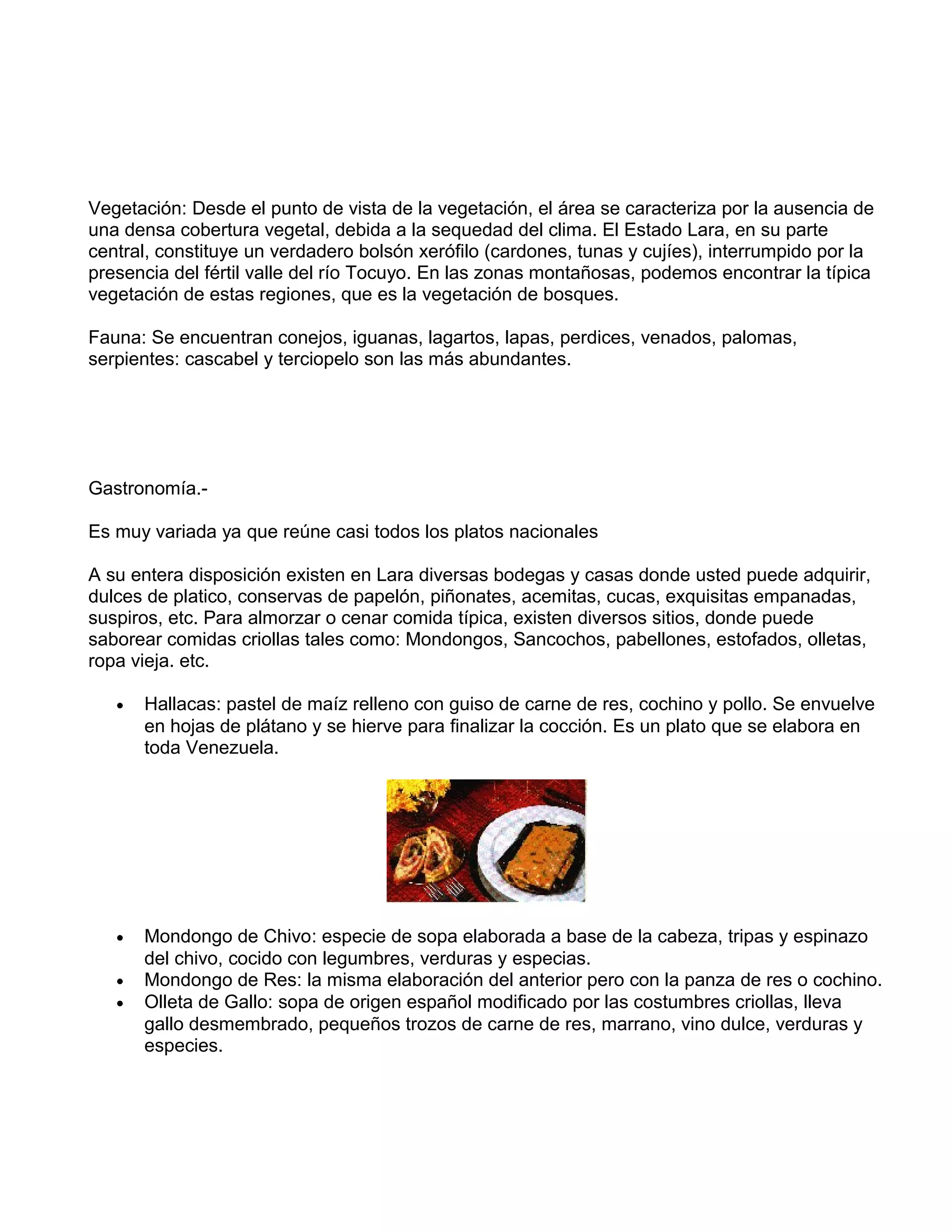 El mapa del estado lara | DOC | South America Travel | Travel Locations