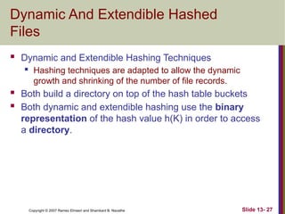 Elmasri Navathe Primary Files database A | PPTX