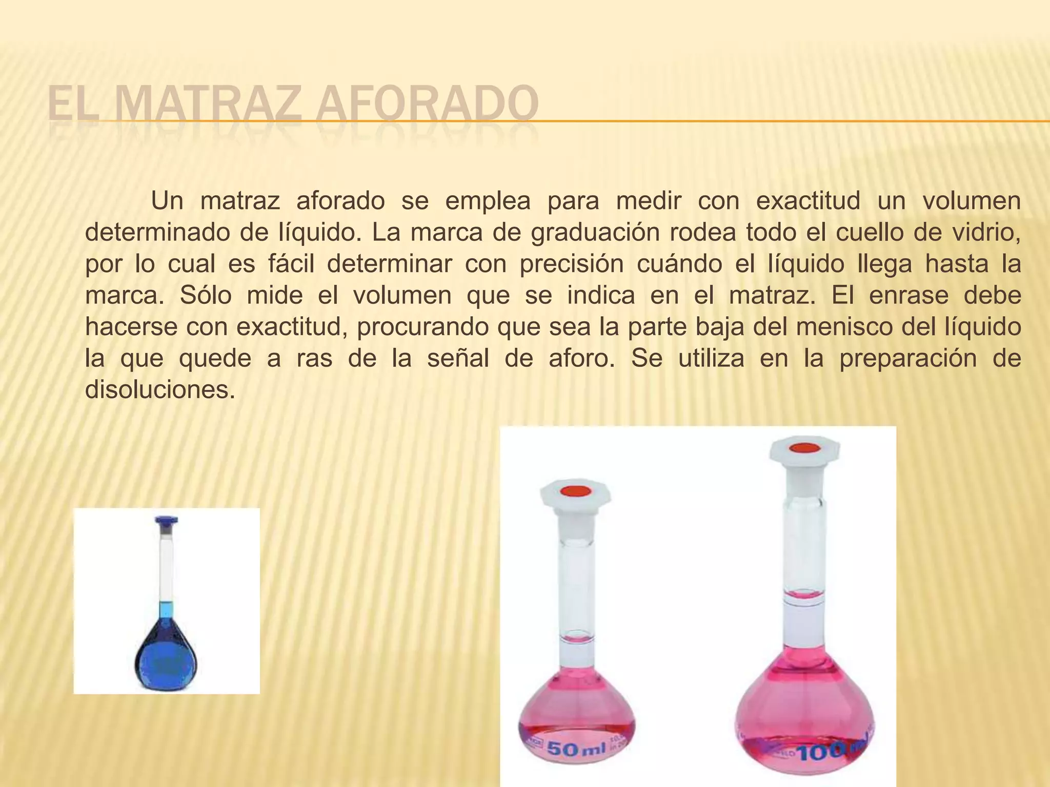 El matraz aforado | PPTX