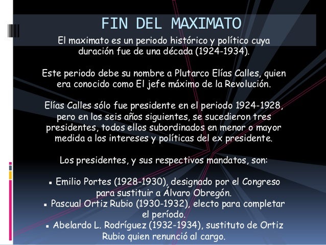 Que Es El Maximato En Mexico - slingo