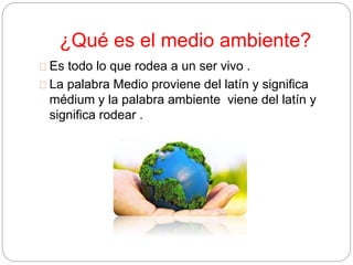 El medio ambiente | PPTX