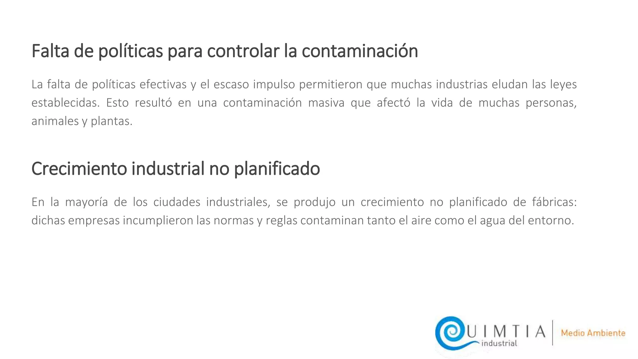 El medio ambiente y la contaminación industrial | PPTX
