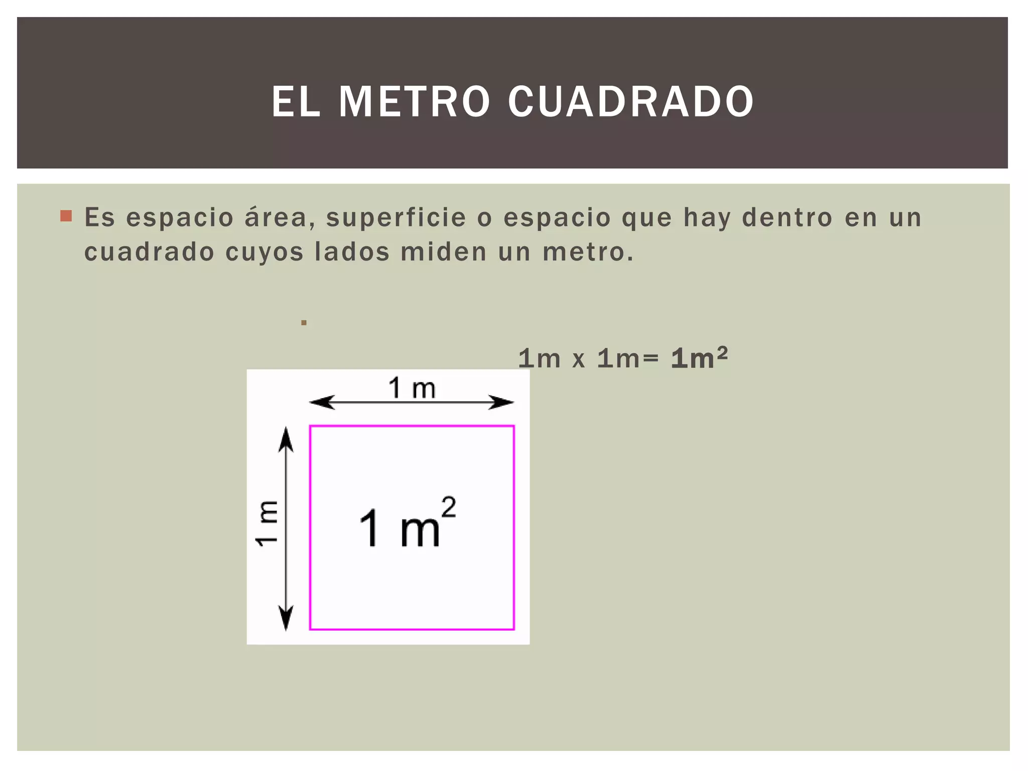 El metro cuadrado | PPTX