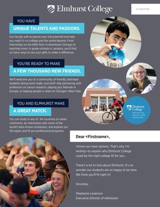 Elmhurst College Mailer | PDF