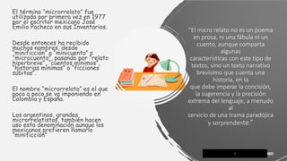 EL MICROCUENTO GRADO 10 O PARA CUALQUIER ESTUDIANTE | PPTX