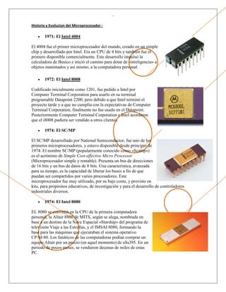 El microprocesador | DOCX