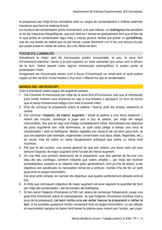 El microscopi ies guindavols | PDF