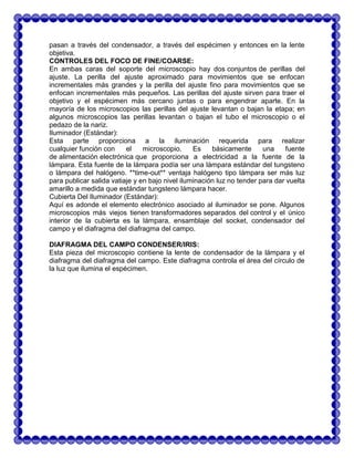 El microscopio | DOCX