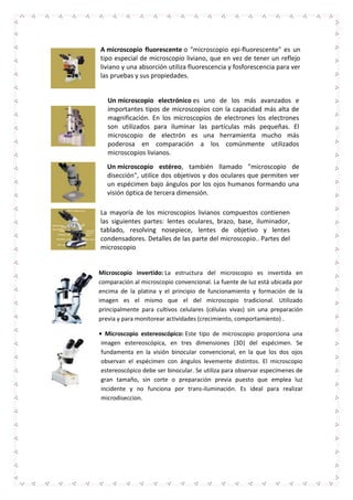 CLASES DE MICROSCOPIO | DOCX