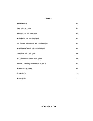 El microscopio | DOCX