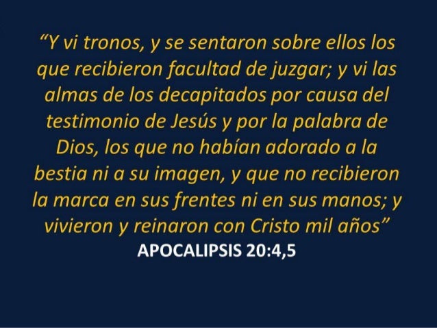 EL MILENIO DE APOCALIPSIS 20