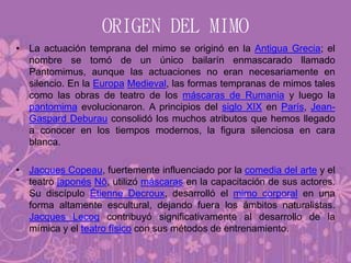 El mimo gabriela iglesias | PPTX