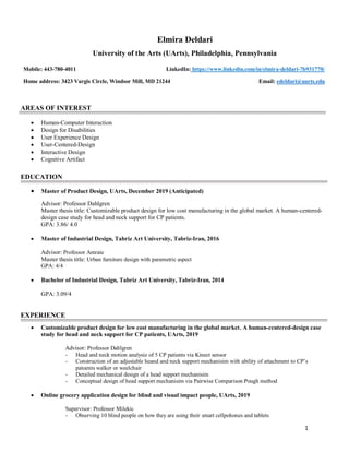 Elmira deldari CV | PDF