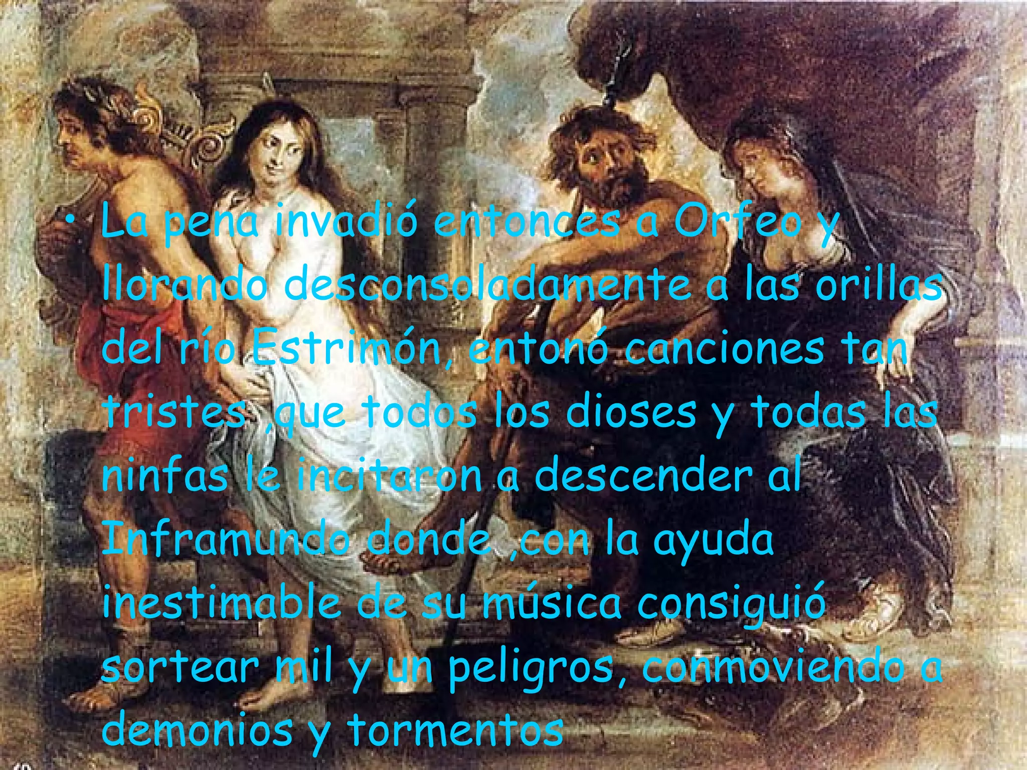 El Mito De Orfeo Y Euridice | PPT