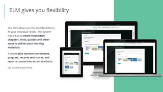 E- Learning Management System ELM-LMS | PDF | Technology & Computing