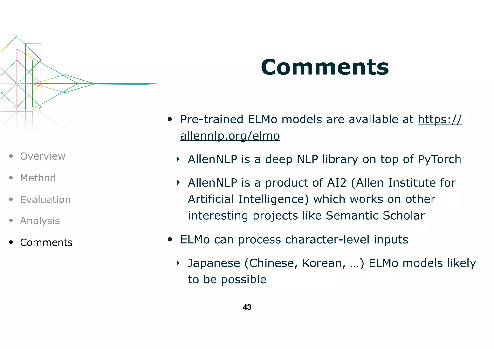 A Review of Deep Contextualized Word Representations (Peters+, 2018) | PDF