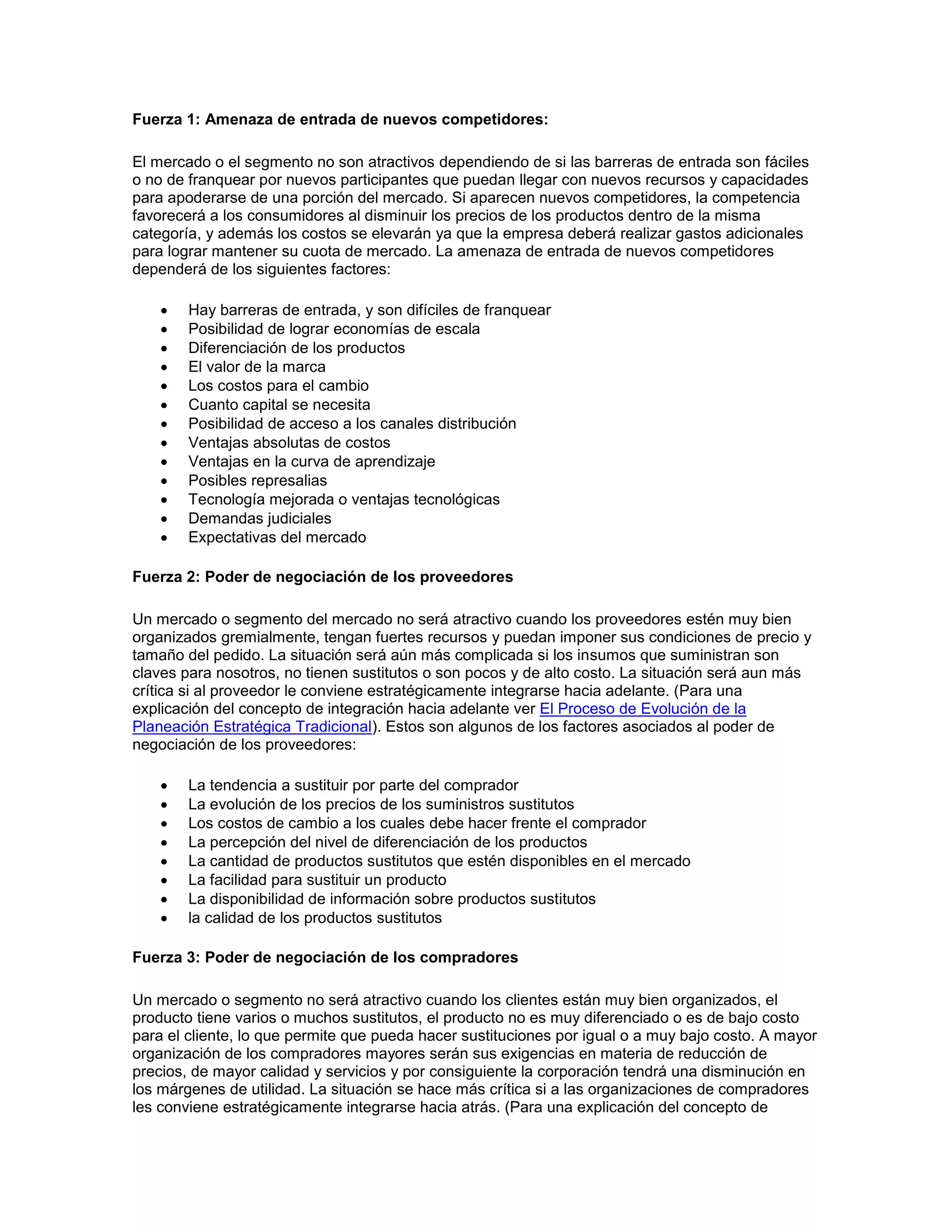 El modelo de las 5 fuerzas de porter | PDF