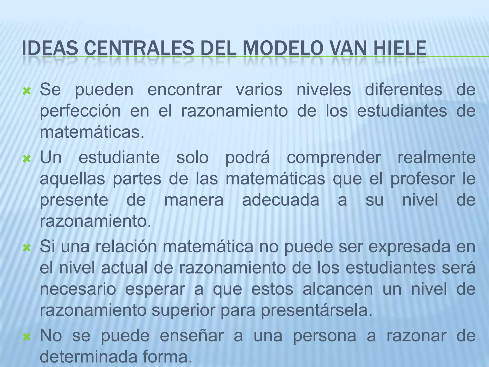 El modelo de van hiele | PPTX | Educational Assessment | Education