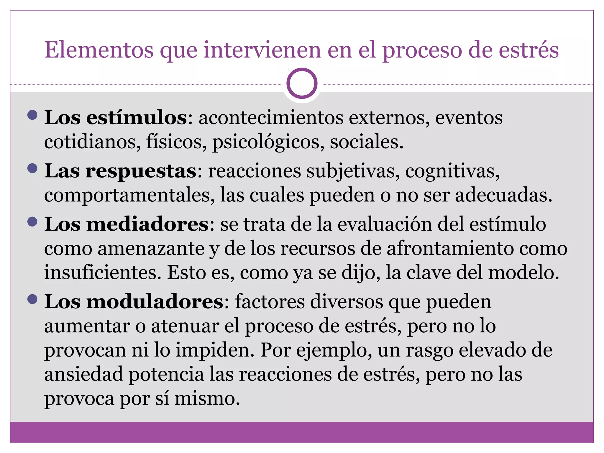 El modelo transaccional del estrés | PPT
