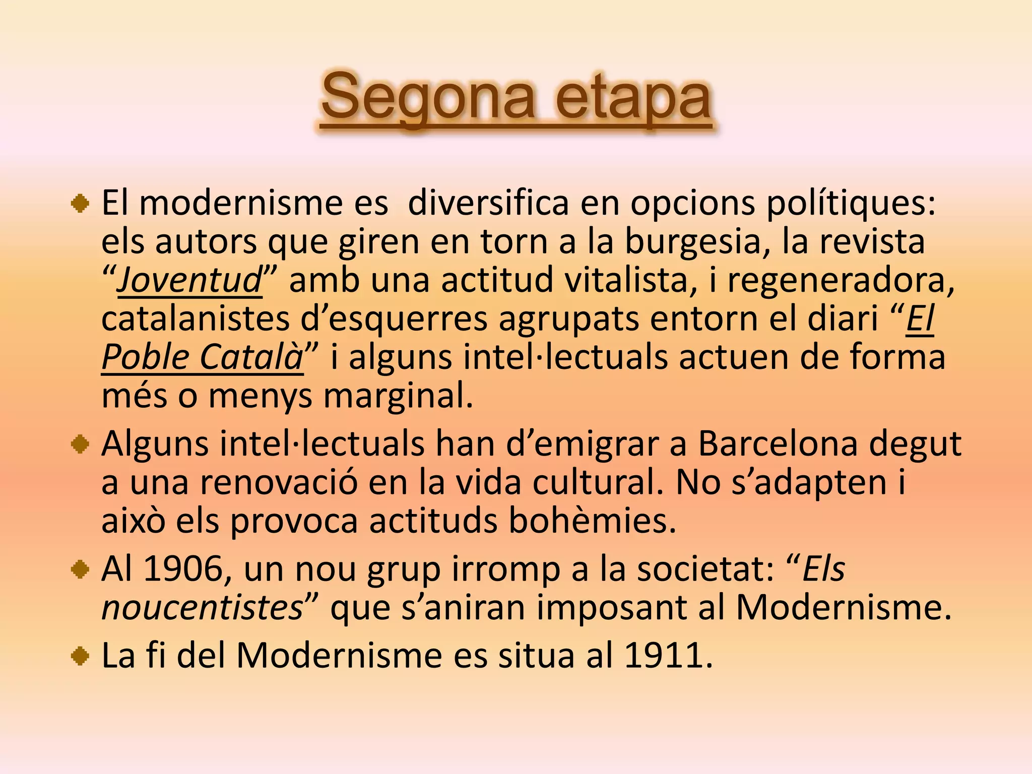 El modernisme | PPT