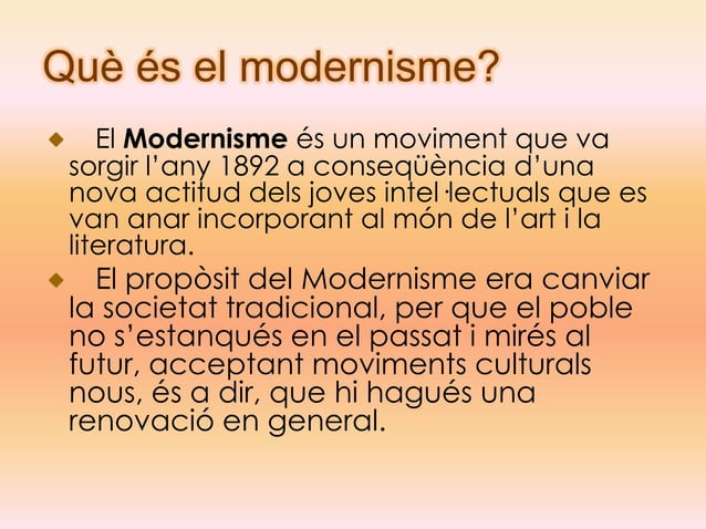 El modernisme | PPT