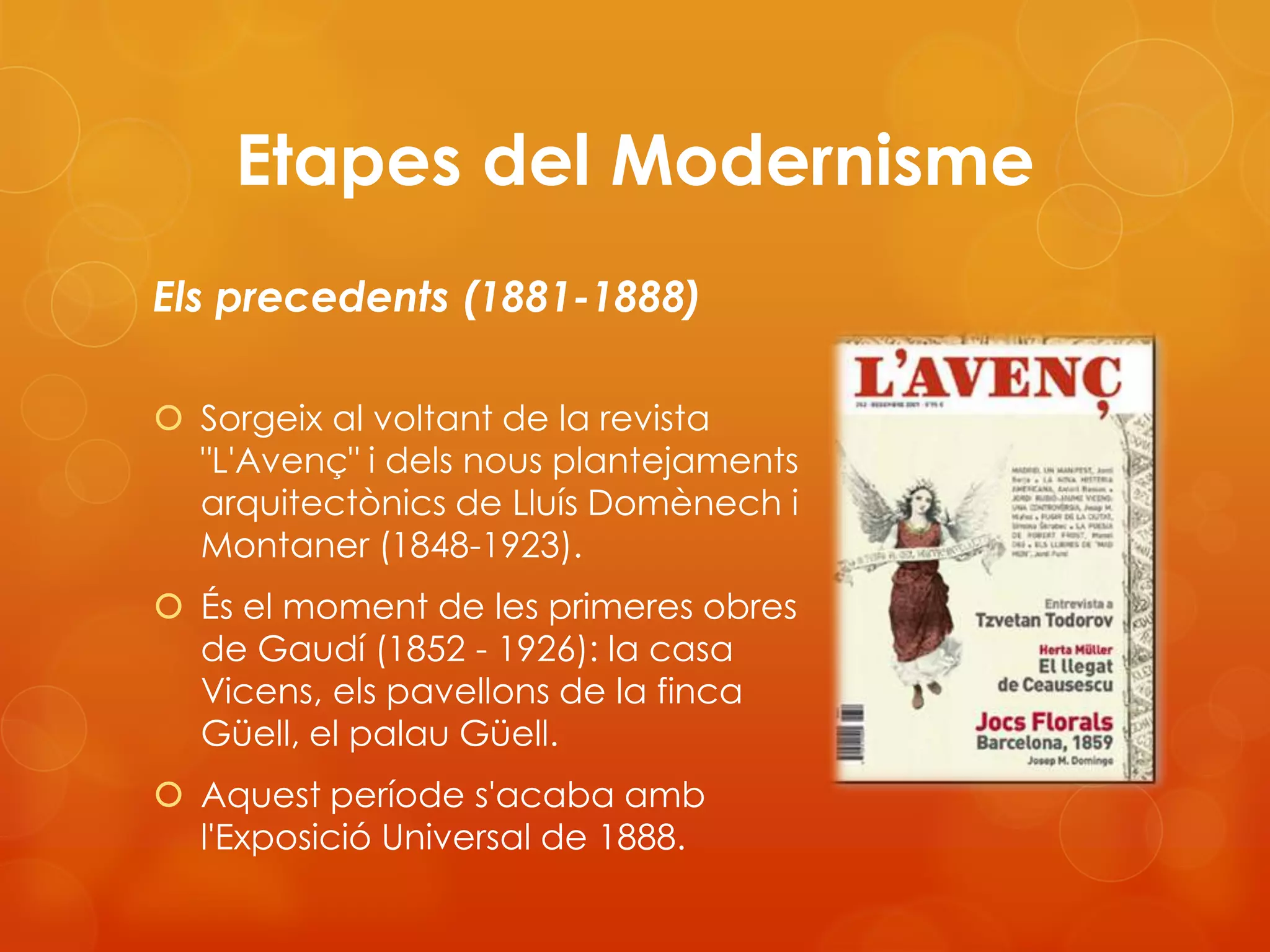 El modernisme | PPTX