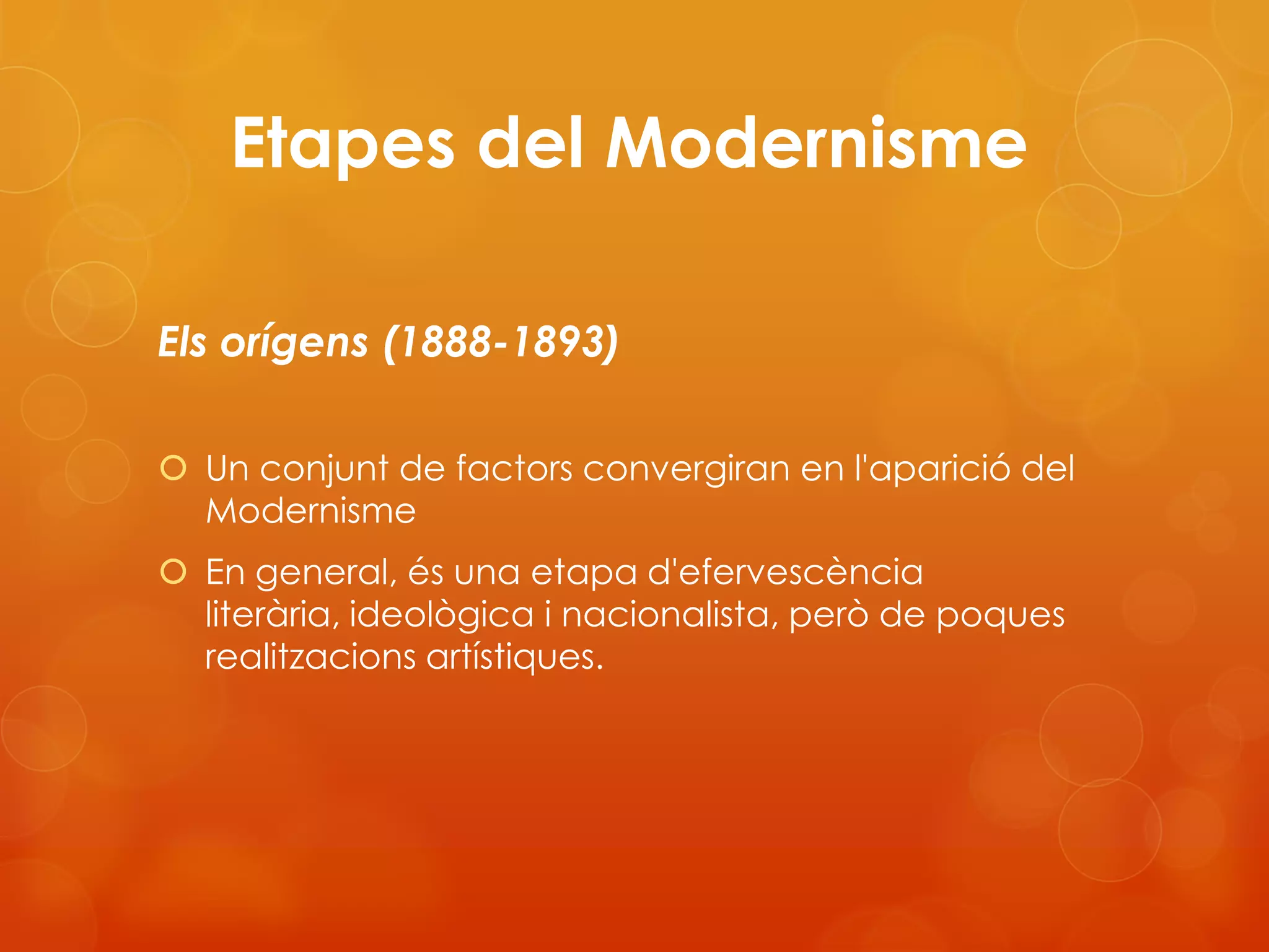 El modernisme | PPTX