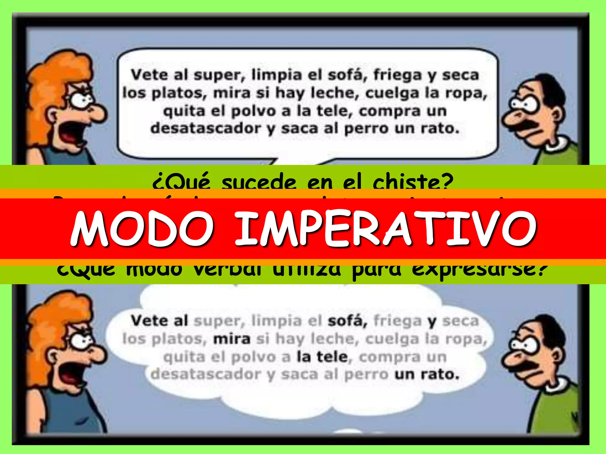 El modo imperativo | PPT