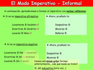 El modo imperativo | PPTX