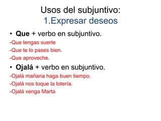 El modo subjuntivo | PPT