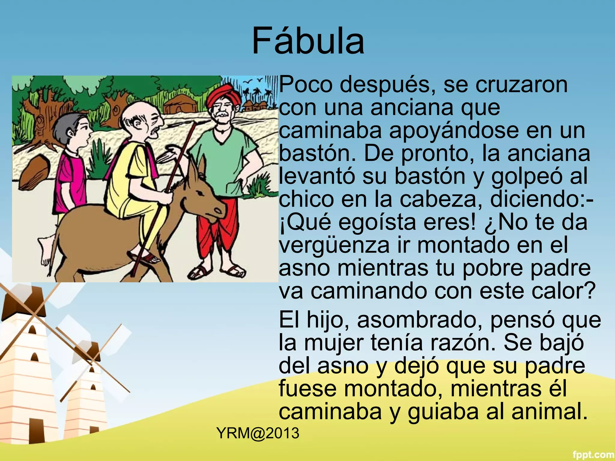 Fábula de La Fontaine: El molinero, su hijo y el asno | PPT