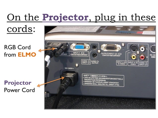 Elmo Projector Tutorial | PDF