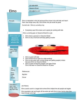 Elmo resume | PDF