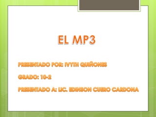 Avance tecnologico: El mp3 | PPTX | Dance and Electronic Music | Music