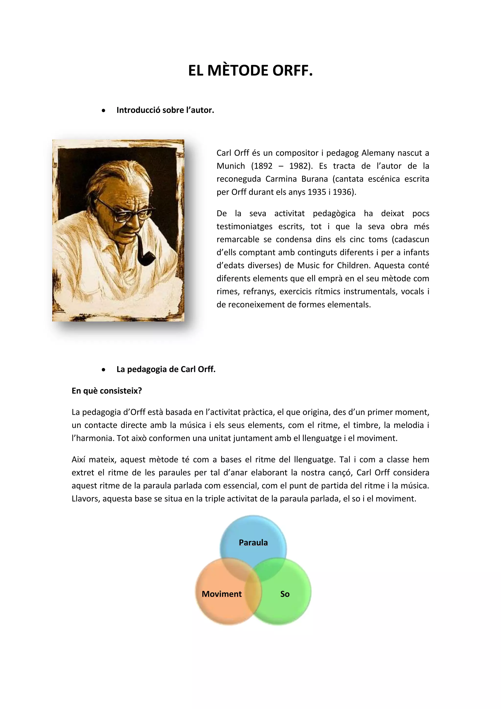 El mètode orff explicacio | DOCX