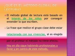 El método global de lectura | PPTX