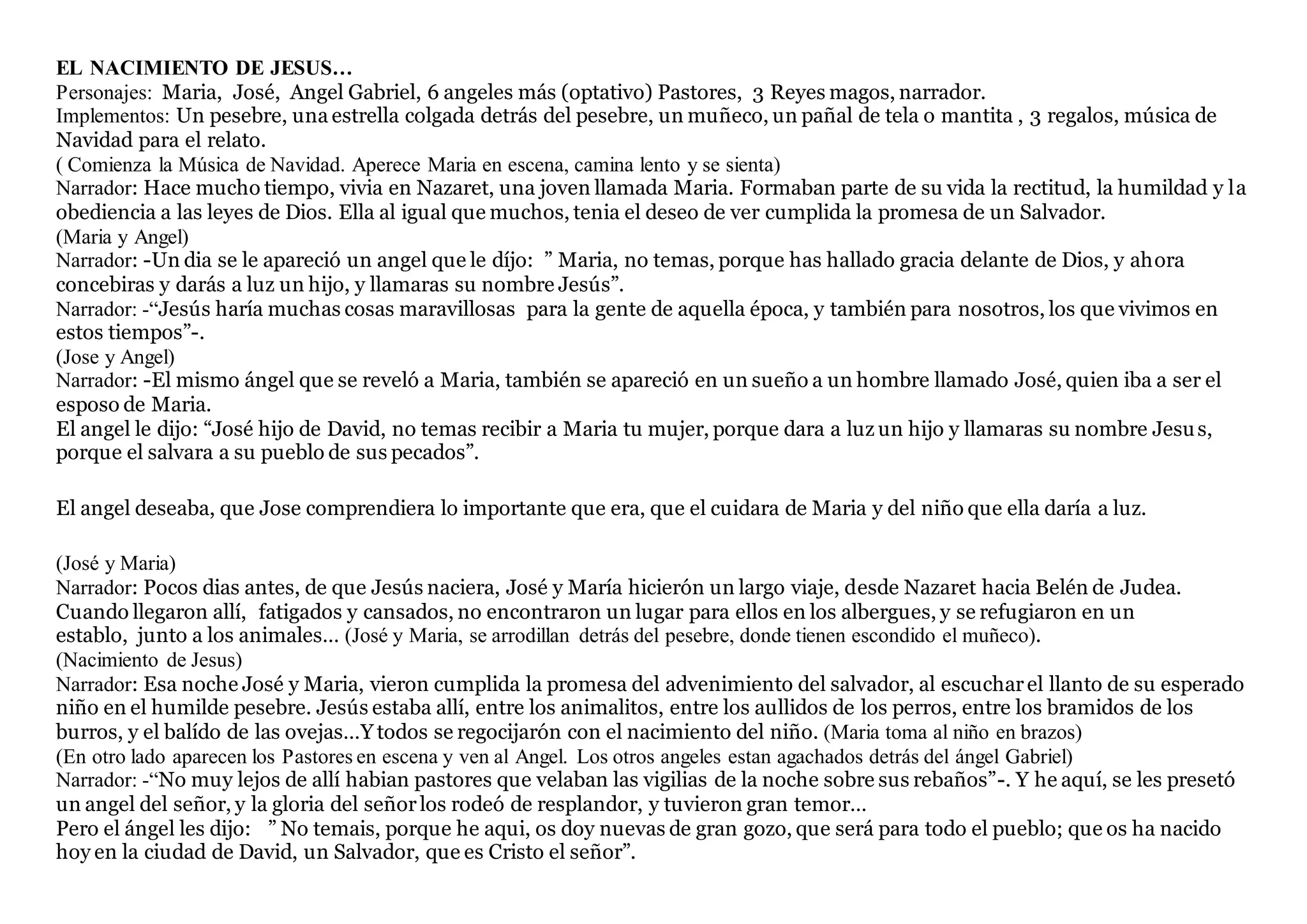 El nacimiento de jesus | DOCX