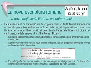 El naixement de l'escriptura llatina | PPT