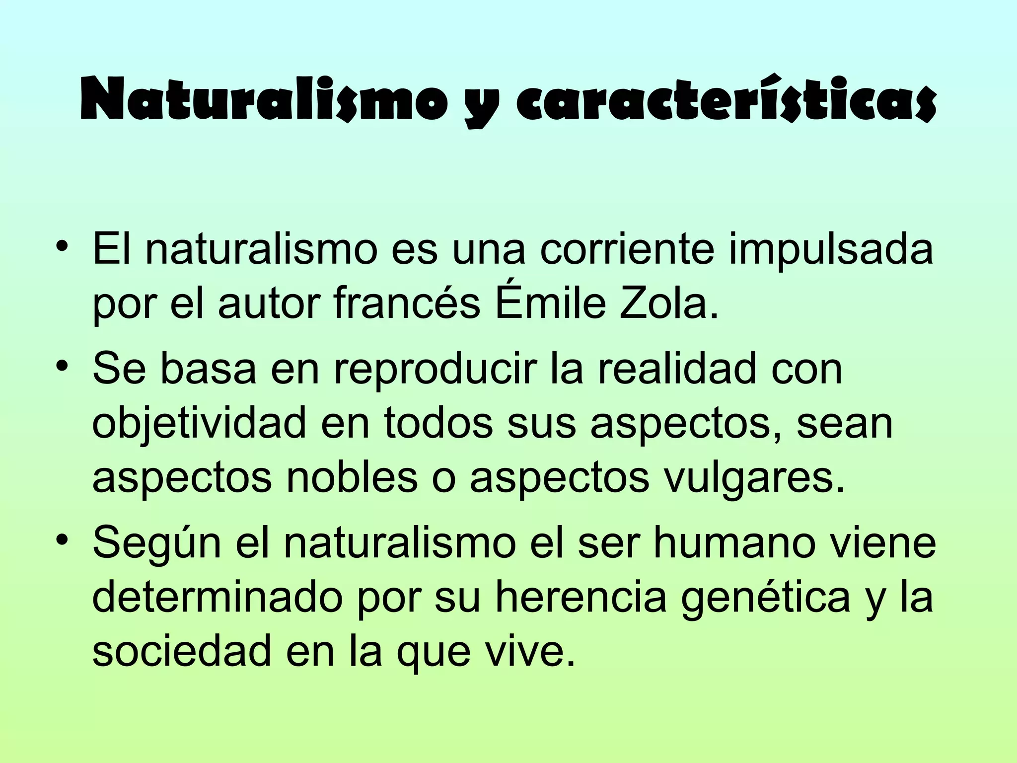 El naturalismo | PPT