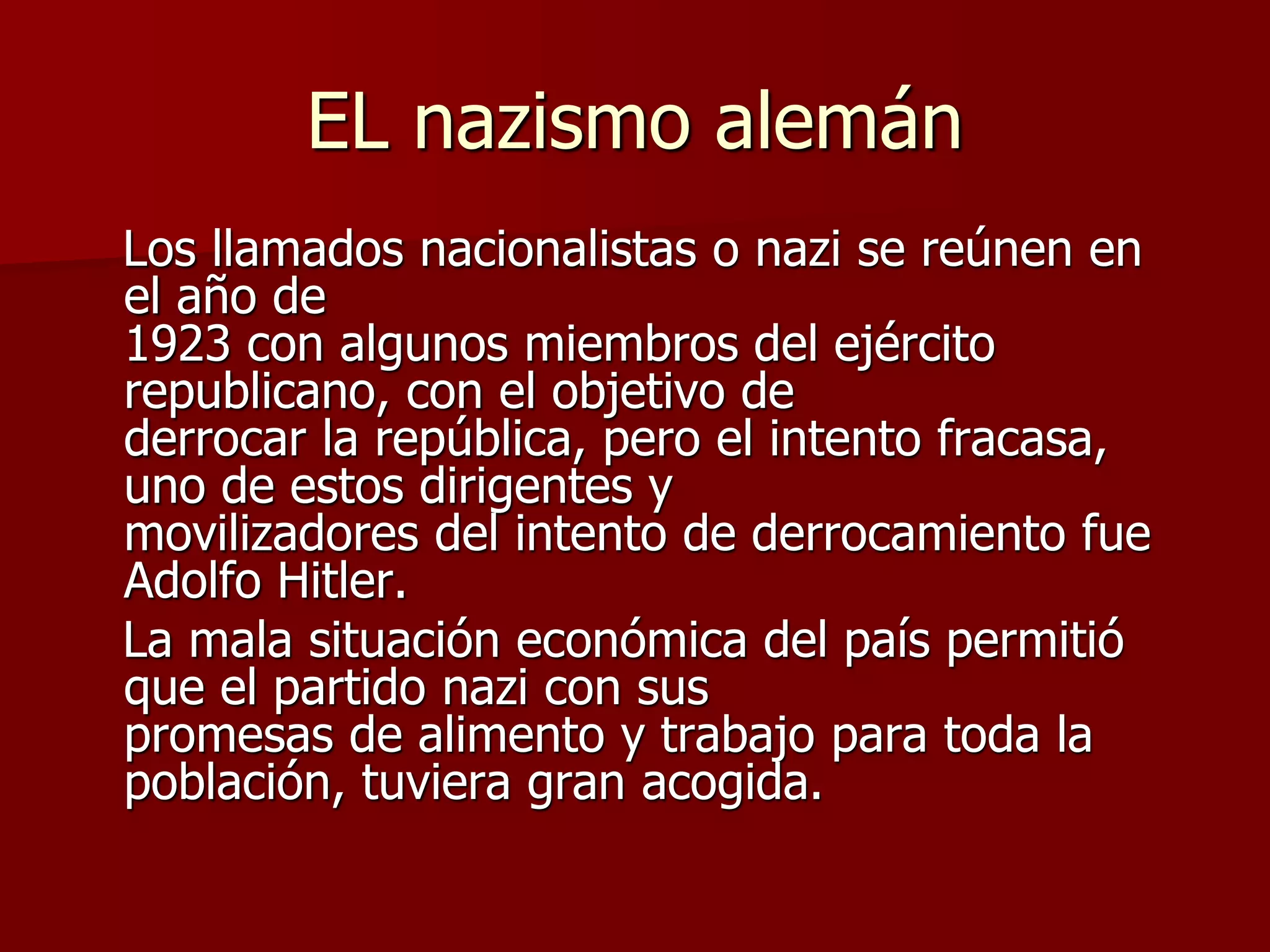 El nazismo alemán. Movimientos neonazis en Europa | PPT