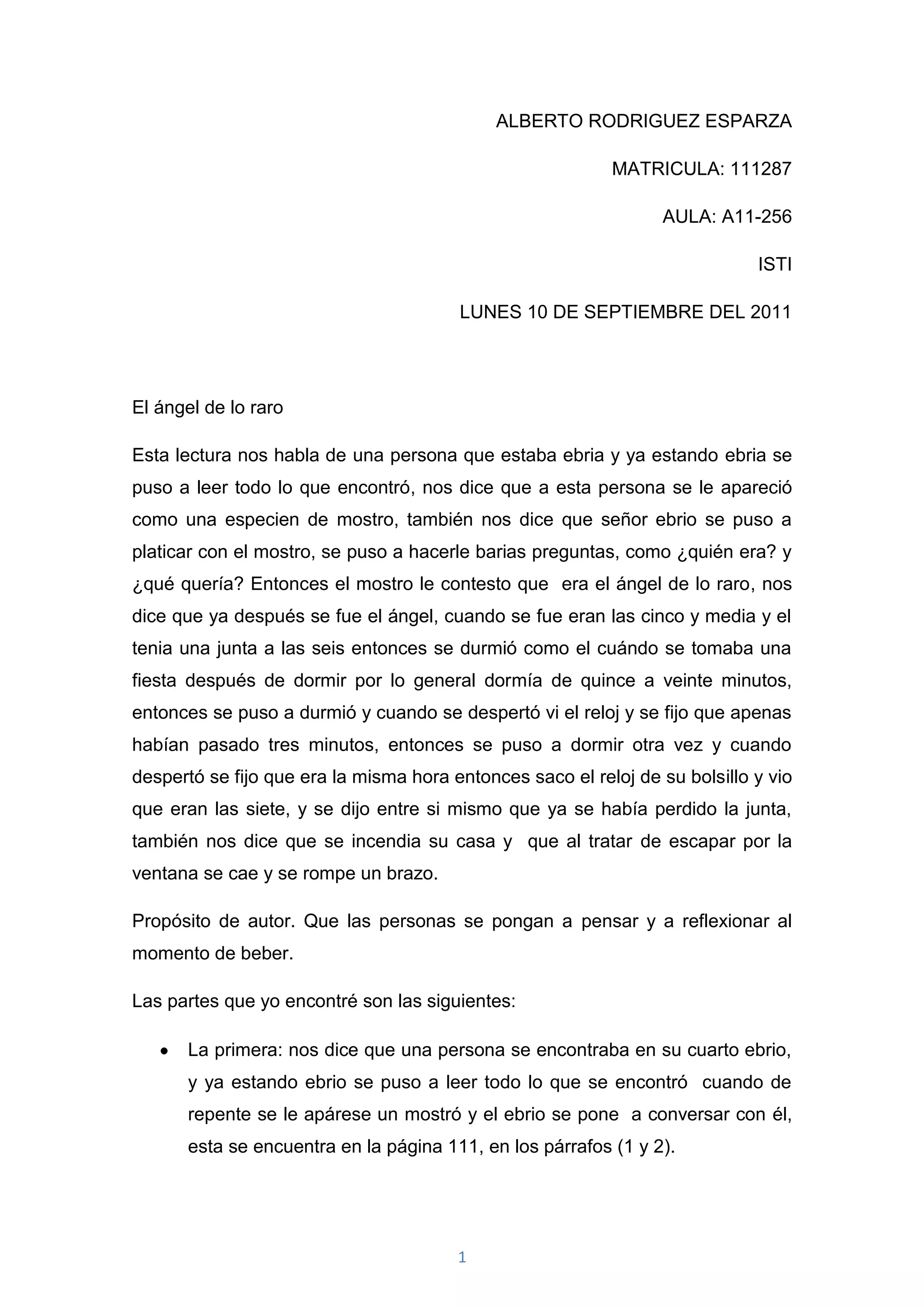 El ángel de lo raro | DOCX