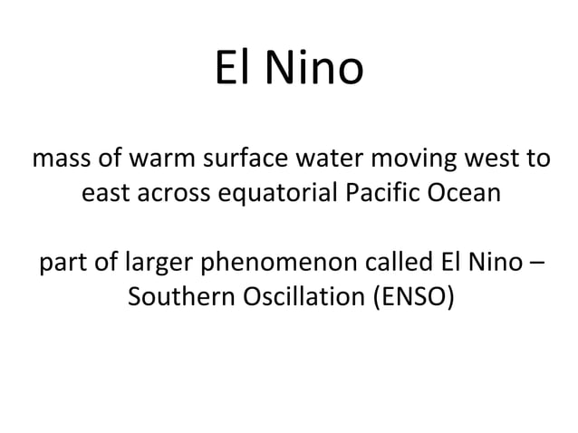 El nino powerpoint | PPT