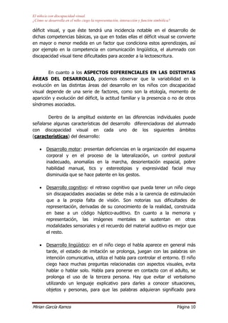 EL NIÑO CON DISCAPACIDAD VISUAL | PDF