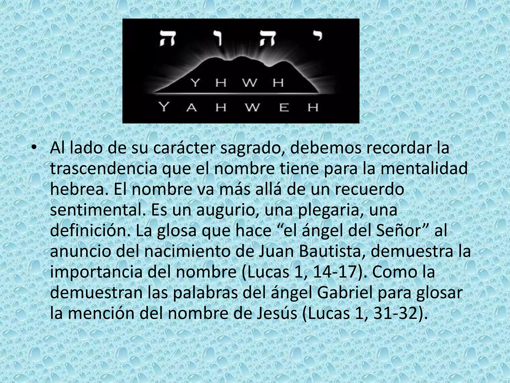 El nombre de dios yahve | PPTX